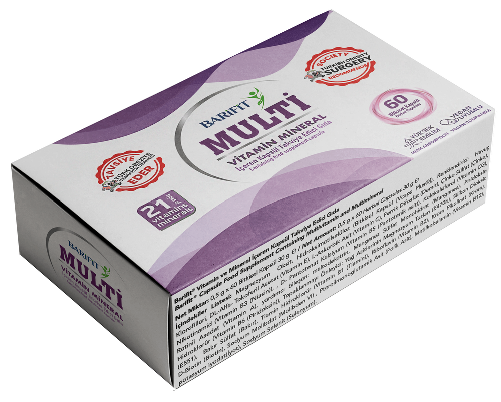 BARİFİT ® KAPSÜL MULTİVİTAMİN TAKVİYESİ VİTAMİN VE MİNERALLER BARİFİT 0
