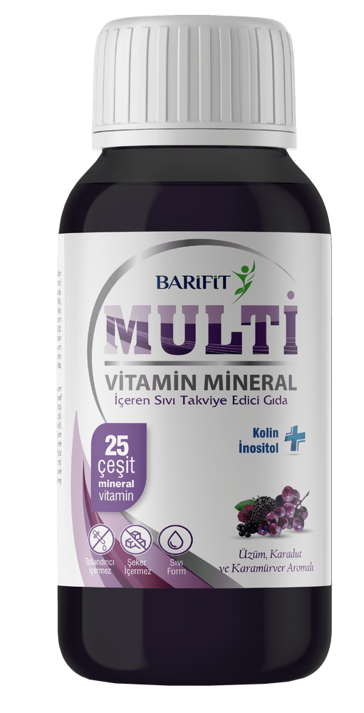 BARİFİT MULTİVİTAMİN VE MULTİMİNERAL İÇEREN SIVI TAKVİYE EDİCİ GIDA